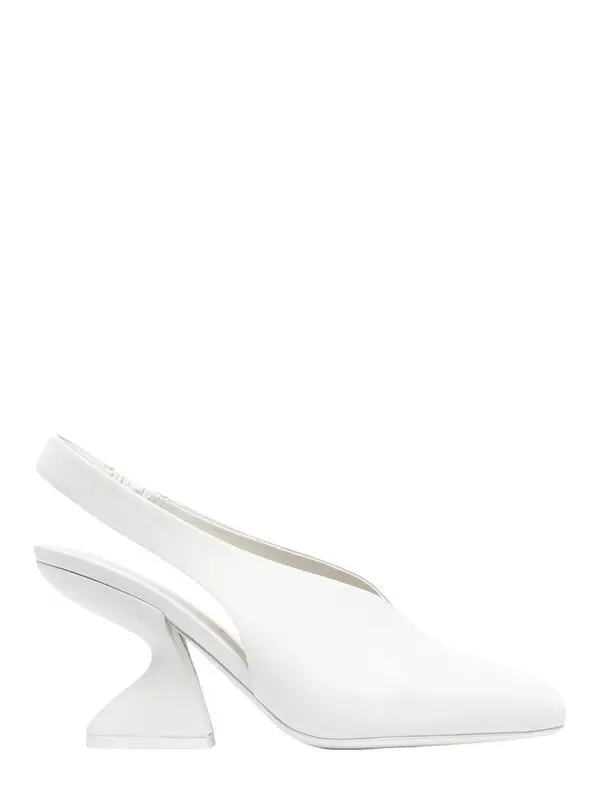 FERRAGAMO F-heel 95mm Slingback Pumps - White
