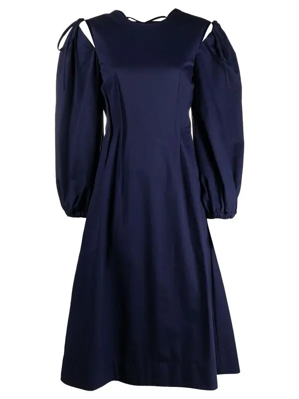 MSGM Long-sleeve A-line Dress - Blue