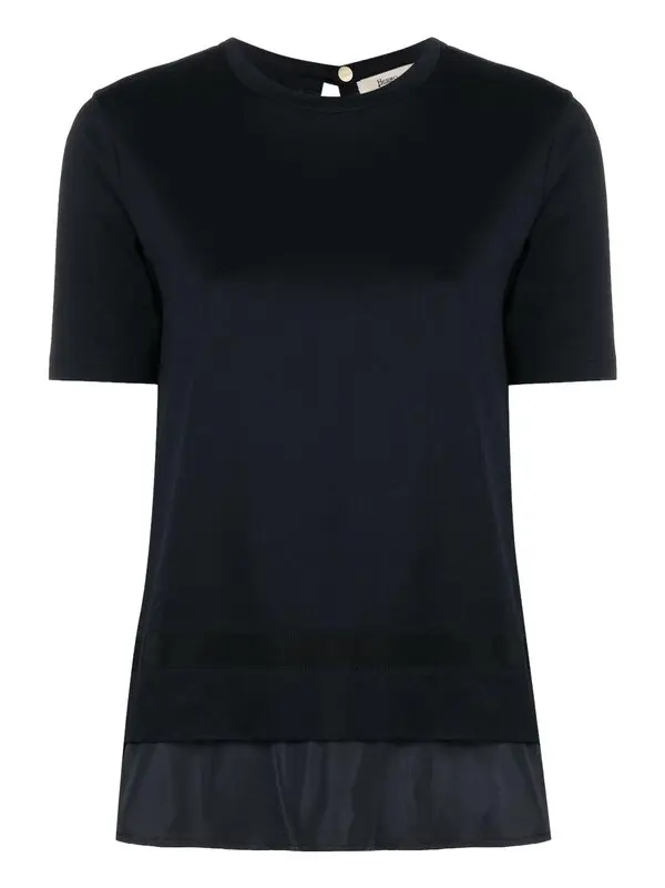 Herno Layered Short-sleeve Top - Black