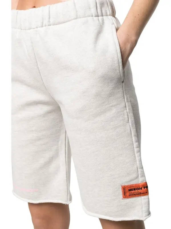 Heron Preston Logo Patch Knee-length Shorts - Grey