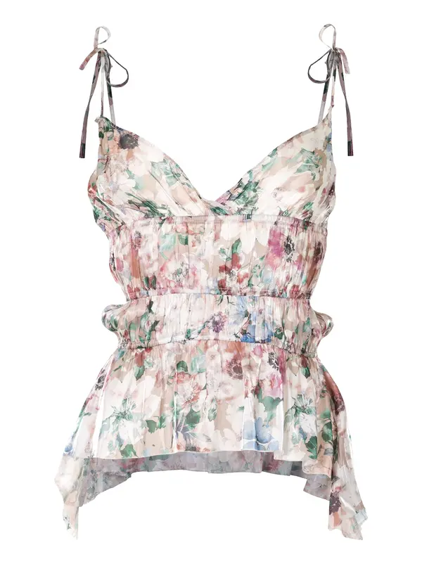HACULLA. Floral Silk Camisole - Pink