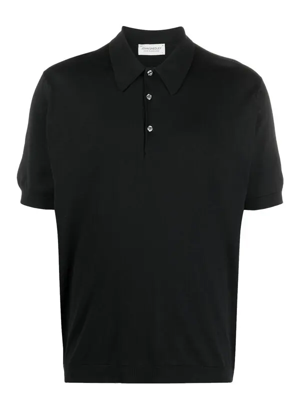 John Smedley Short-sleeve Polo Shirt - Black