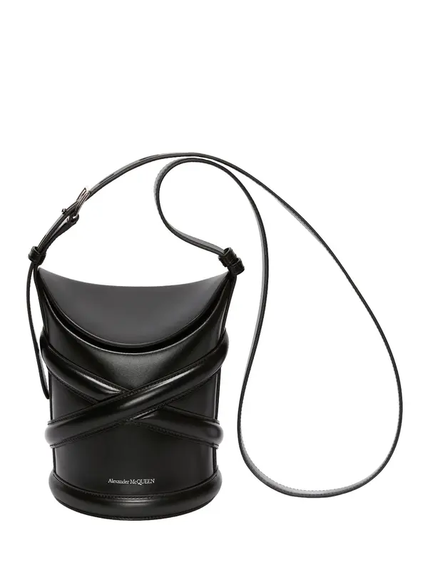 Alexander McQueen The Curve Bucket Bag - Black