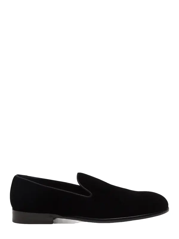 Dolce & Gabbana Velvet Slippers - Black