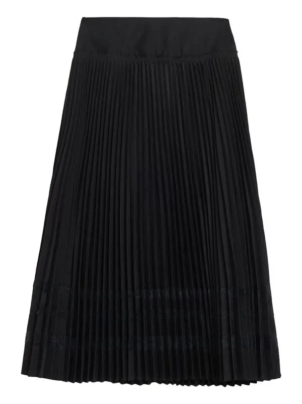3.1 Phillip Lim Pleated A-line Midi Skirt - Black