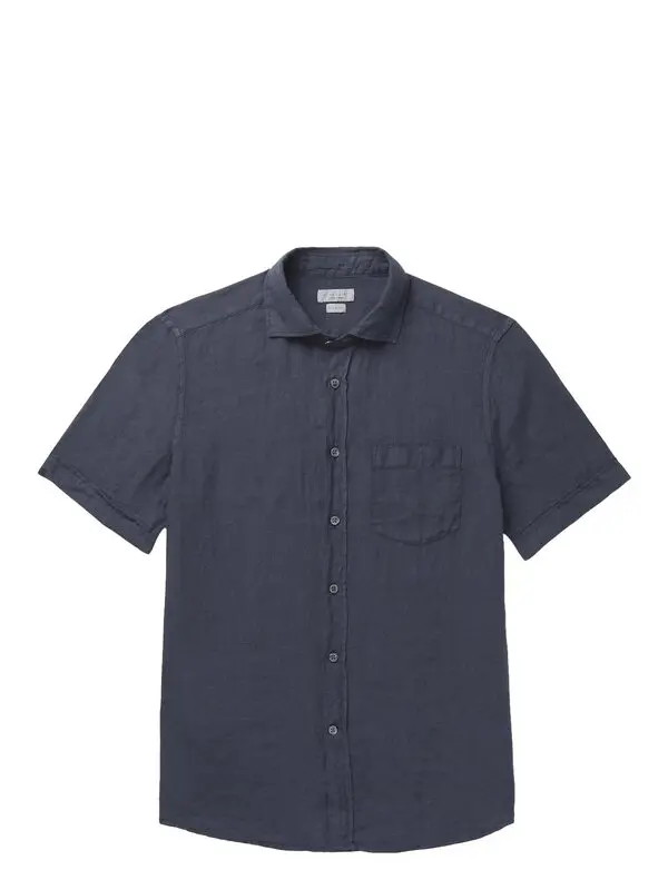 SLOWEAR Garment-dyed Linen Shirt - Blue