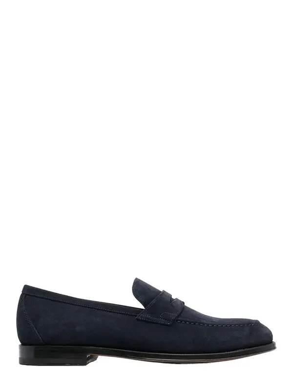SCAROSSO Suede Slip-on Loafers - Blue
