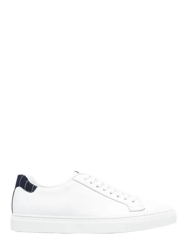 SCAROSSO Pinstripe Counter Sneakers - White