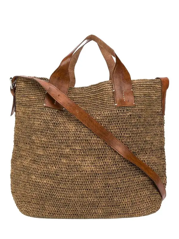 IBELIV Woven Raffia Tote - Neutrals