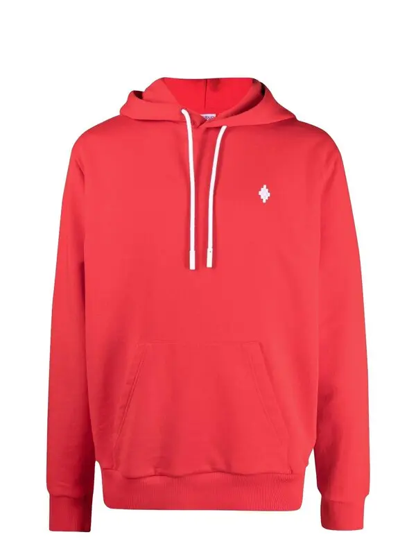 COUNTY OF MILAN Hoodie With Cross Motif - Red