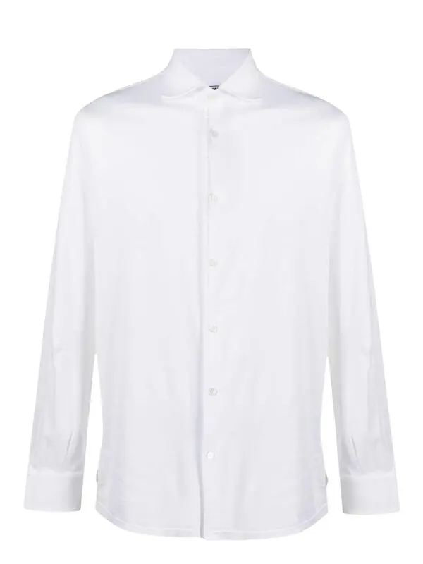 Fedeli Plain Button-down Shirt - White