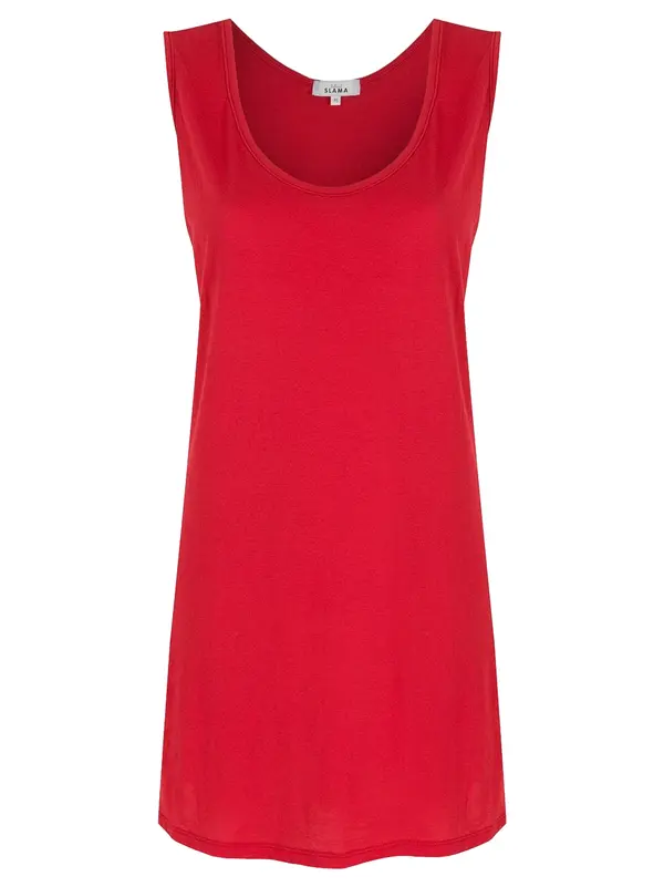 AMIR SLAMA Sleeveless T-shirt Dress - Red