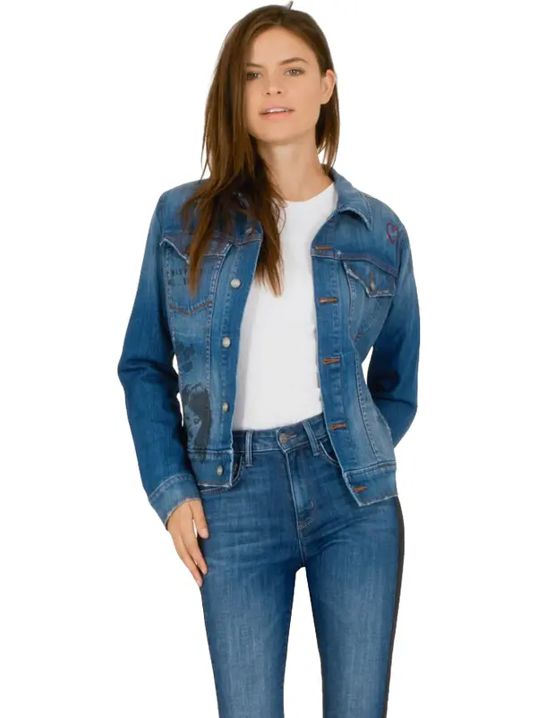 SIWY Marianna Writing On The Wall Jacket - Denim