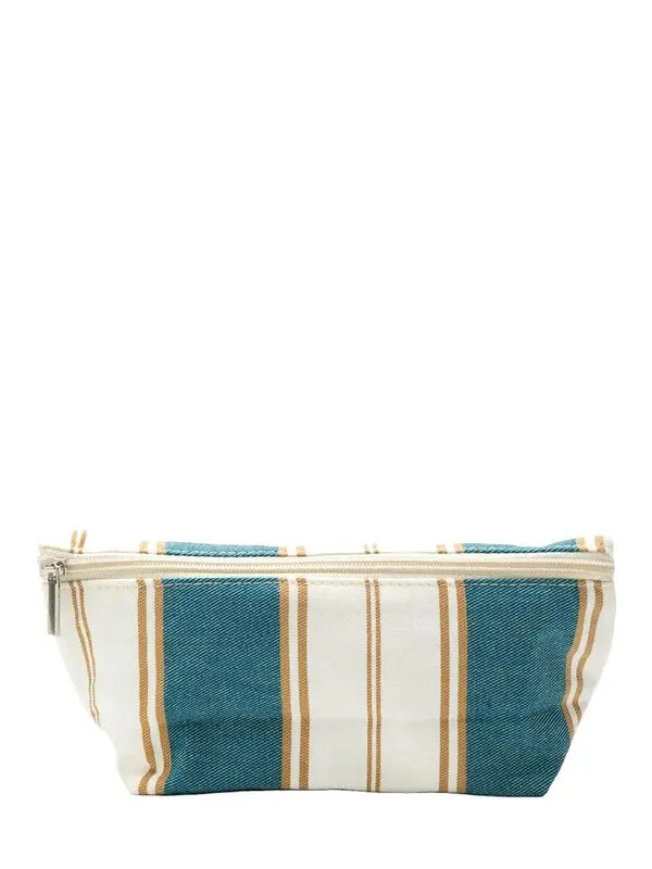 AMIR SLAMA Striped Makeup Bag - Neutrals