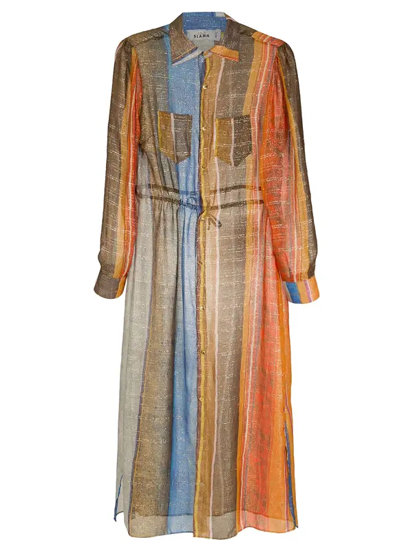 AMIR SLAMA Silk Shirt Dress - Multicolour