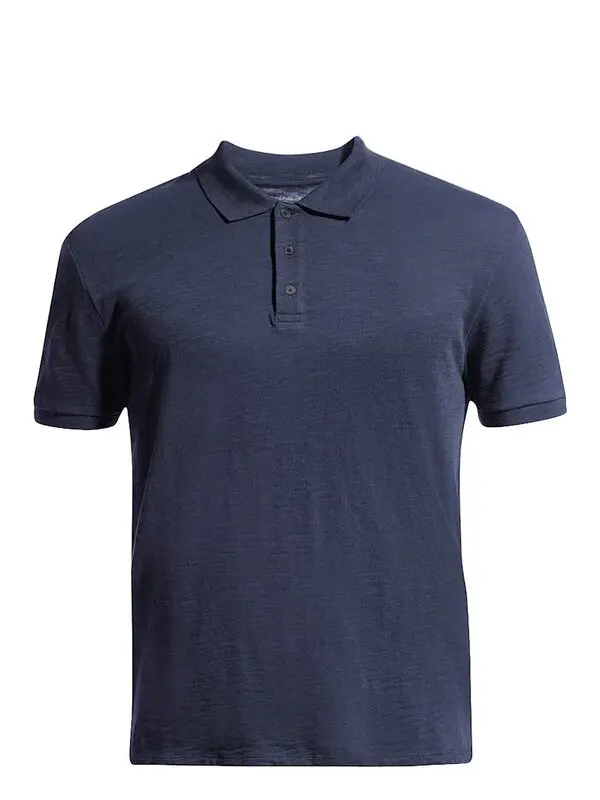Vince Classic Slub Cotton Polo Shirt - Coastal