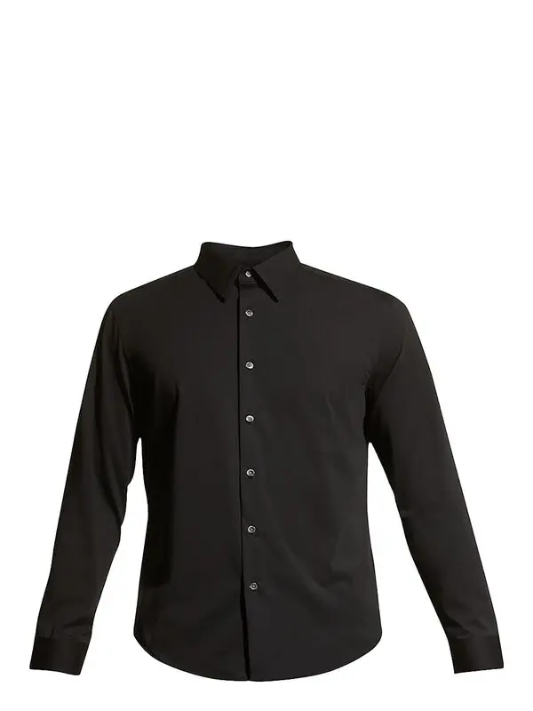 Theory Sylvain Shirt In Structure Knit - Black