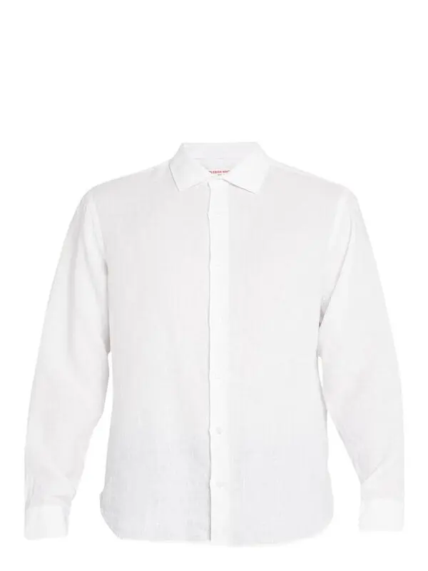 Orlebar Brown Giles Linen Sport Shirt - White