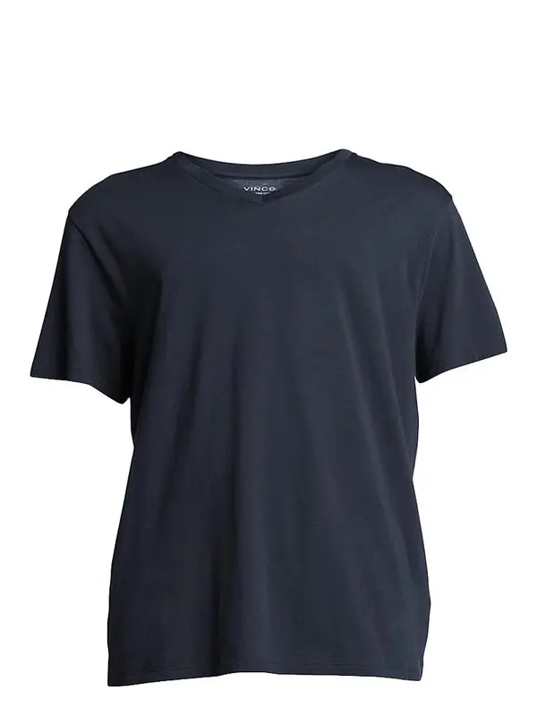 Vince Short-sleeve V-neck Jersey T-shirt, Gray - Coastal