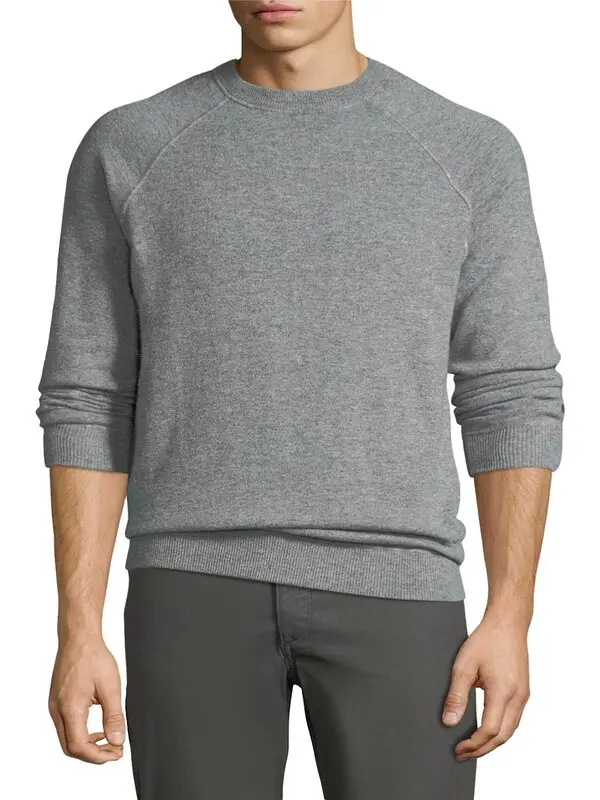 Loro Piana Silverstone Cashmere Raglan Sweater - Flannel Melange