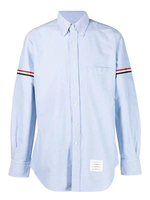 Thom Browne Grosgrain Armband Oxford Shirt - Blue