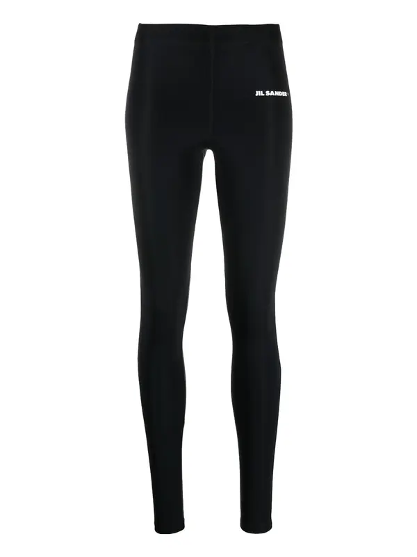 JIL SANDER Logo-print Leggings - Black