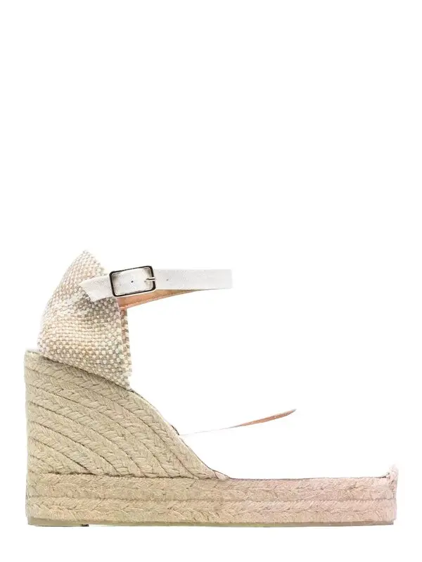 CastaÑer Woven Wedge-heel Espadrilles - White