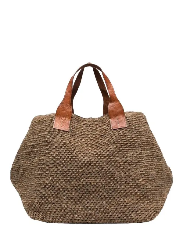 IBELIV Ribbed Tote Bag - Brown