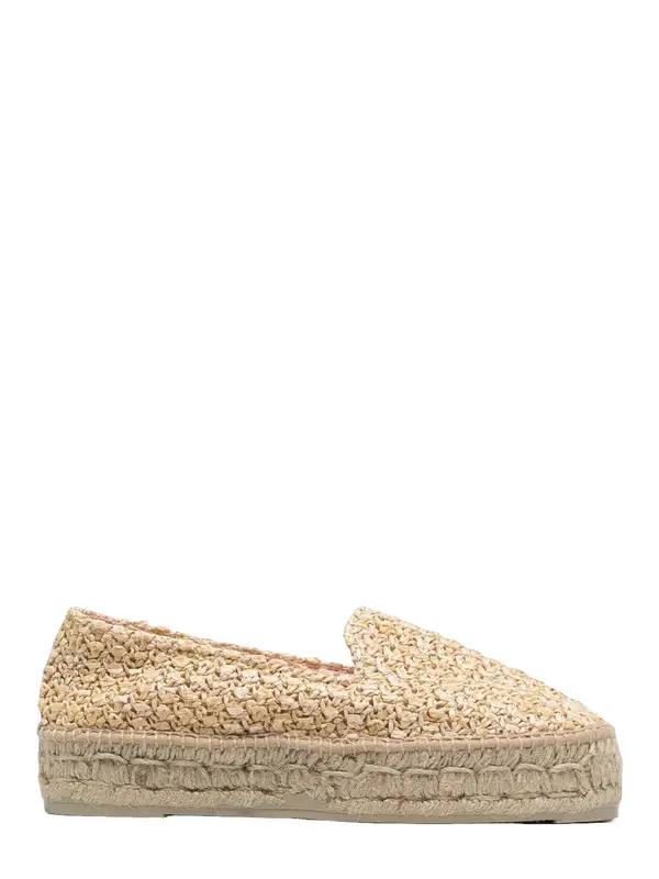 Manebí Woven Raffia Espadrilles - Neutrals