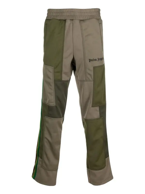 Palm Angels Patchwork Track Pants - Green