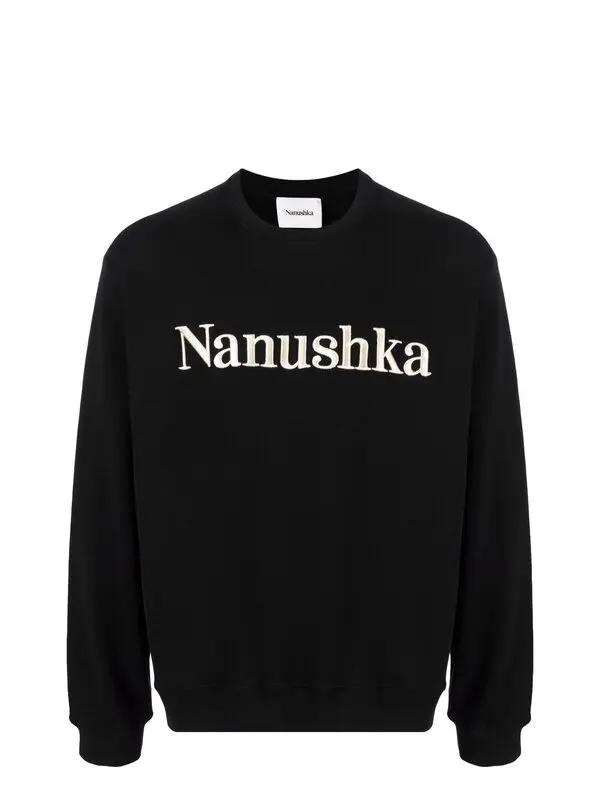 Nanushka Remy Embroidered Logo Sweatshirt - Black