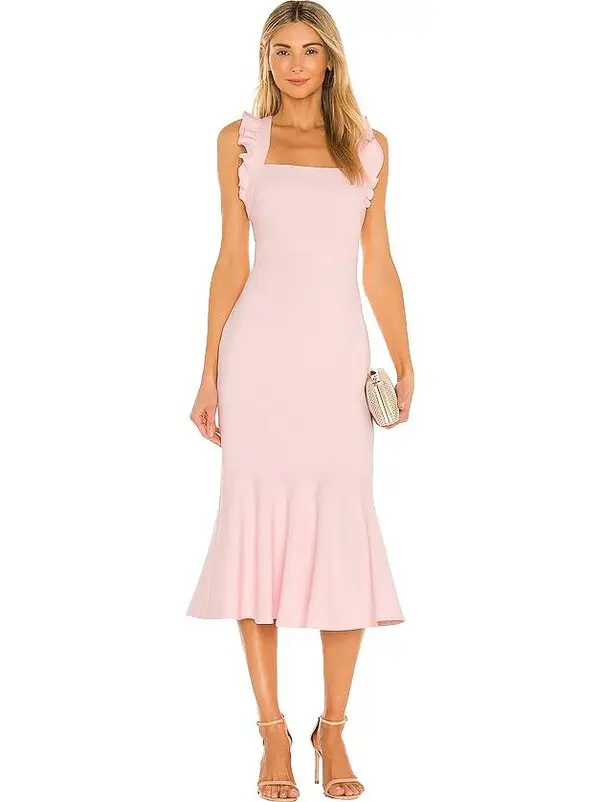 Likely Hara Flounce Hem Dress - Rose Shadow
