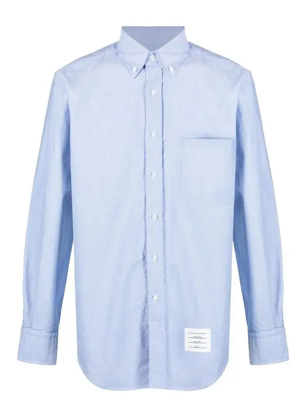 Thom Browne Chest-pocket Oxford Shirt - Blue