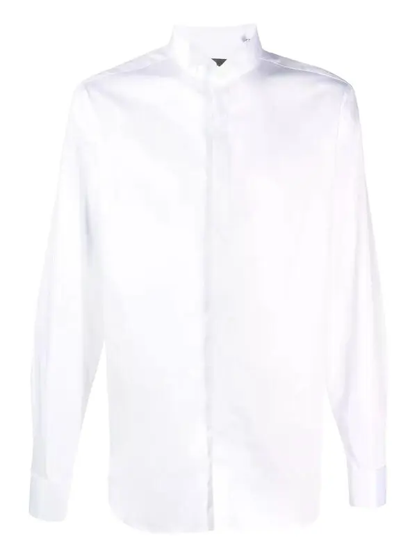 Corneliani Long-sleeved Cotton Shirt - White