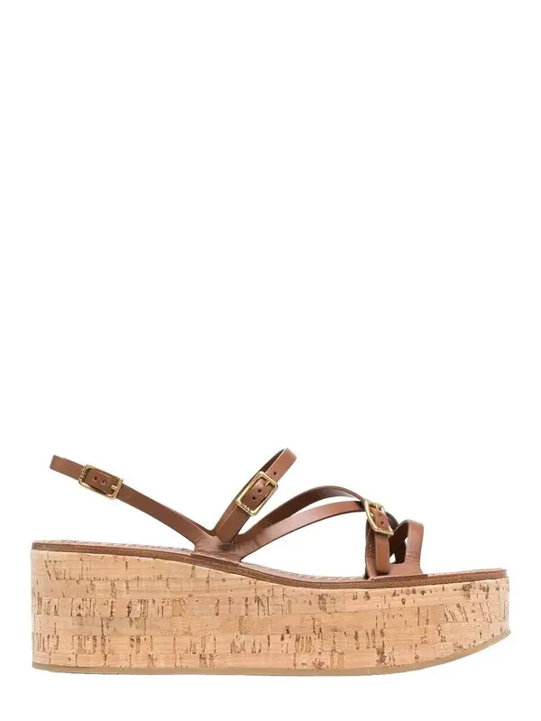 TOD'S Strap-detail Platform Sandals - Brown