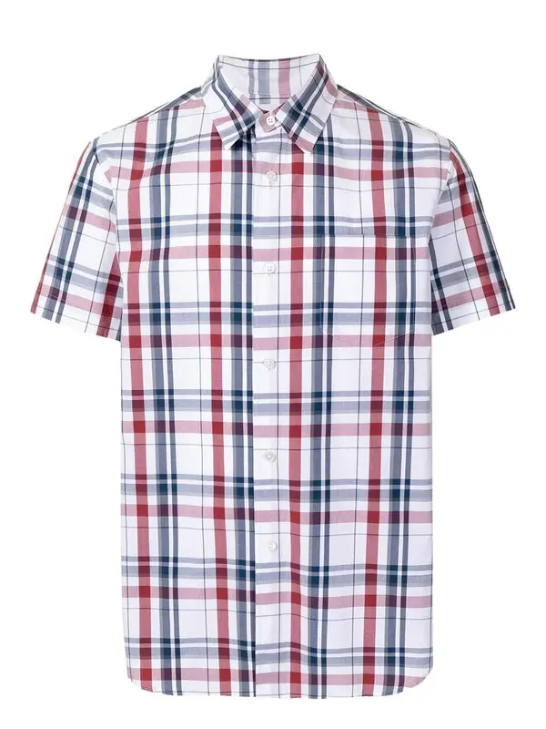FUMITO GANRYU Plaid-check Print Shirt - Red
