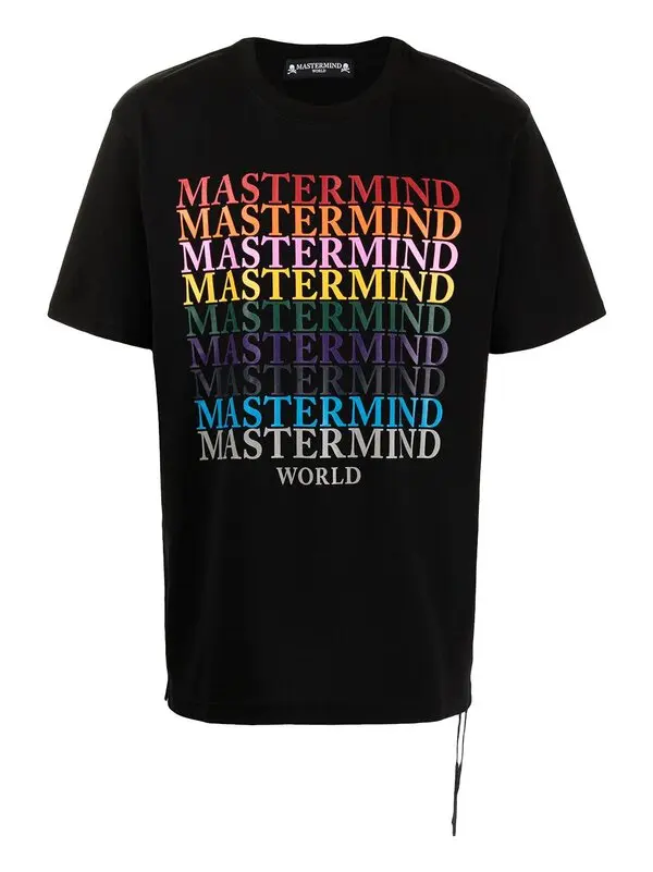 MASTERMIND WORLD Multi-logo Print T-shirt - Black