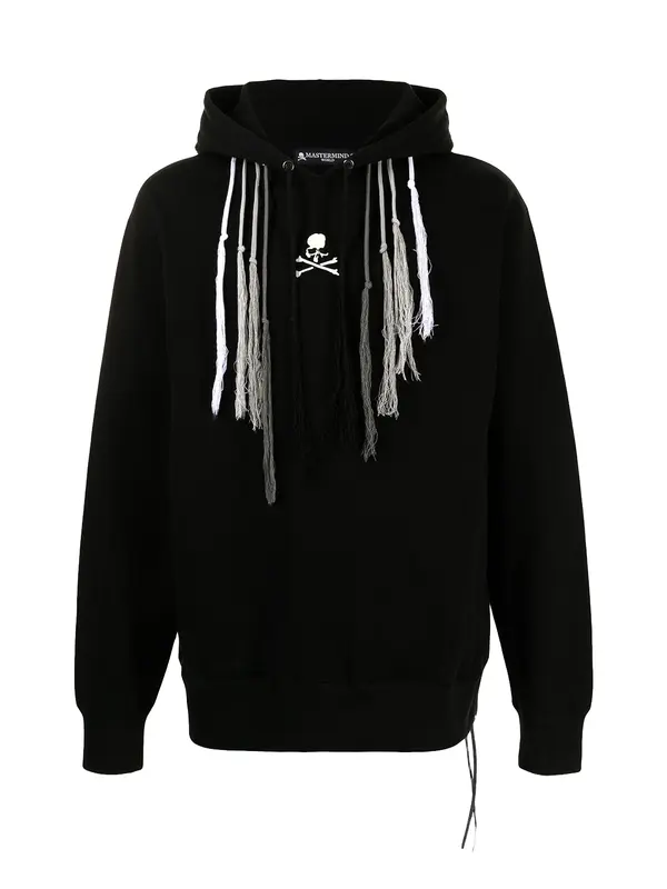 MASTERMIND WORLD Logo-print Tassel-detail Hoodie - Black