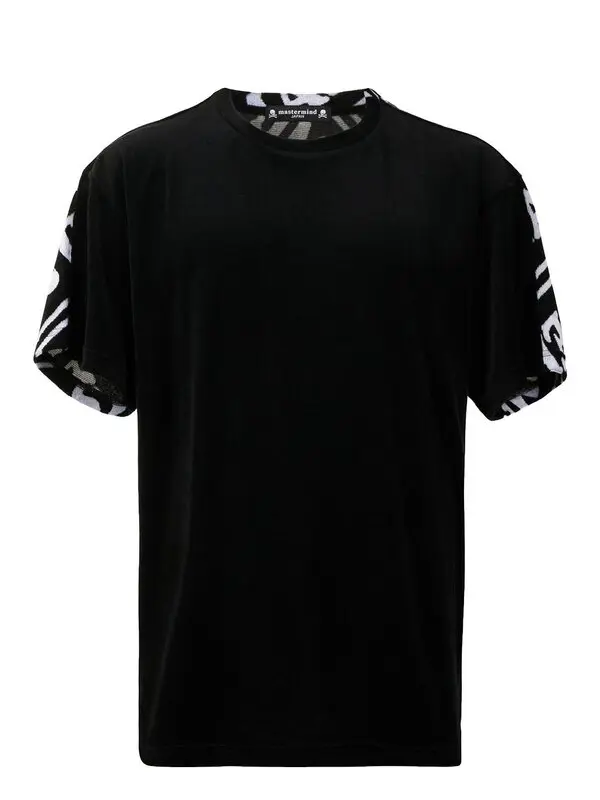 MASTERMIND WORLD Logo Print Velour T-shirt - Black