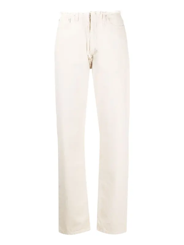 MAISON MARGIELA Frayed Straight-leg Jeans - Neutrals