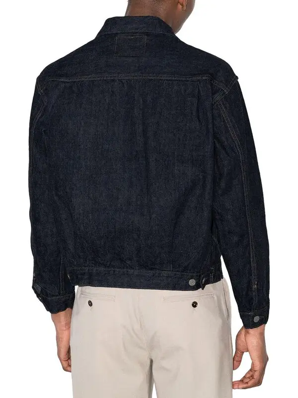 ORSLOW Contrast-stitched Denim Trucker Jacket - Blue