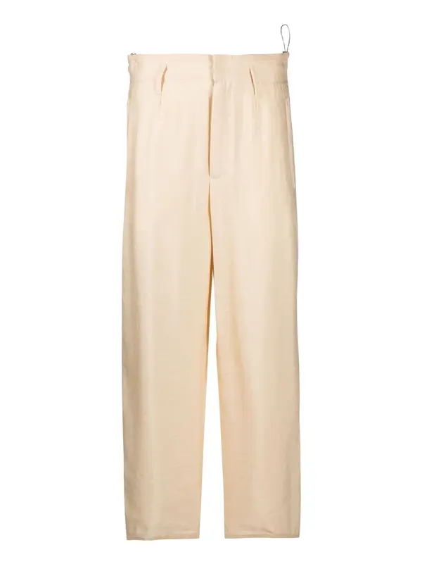 FORTE_FORTE Concealed-front Trousers - Neutrals