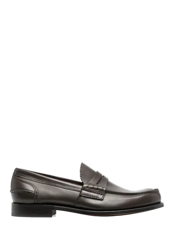 Church's Polished-finish Round-toe Loafers - Brown