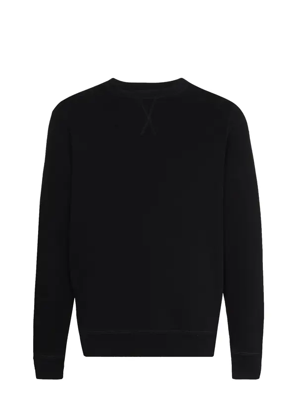 Sunspel Crew-neck Long-sleeve Sweatshirt - Black
