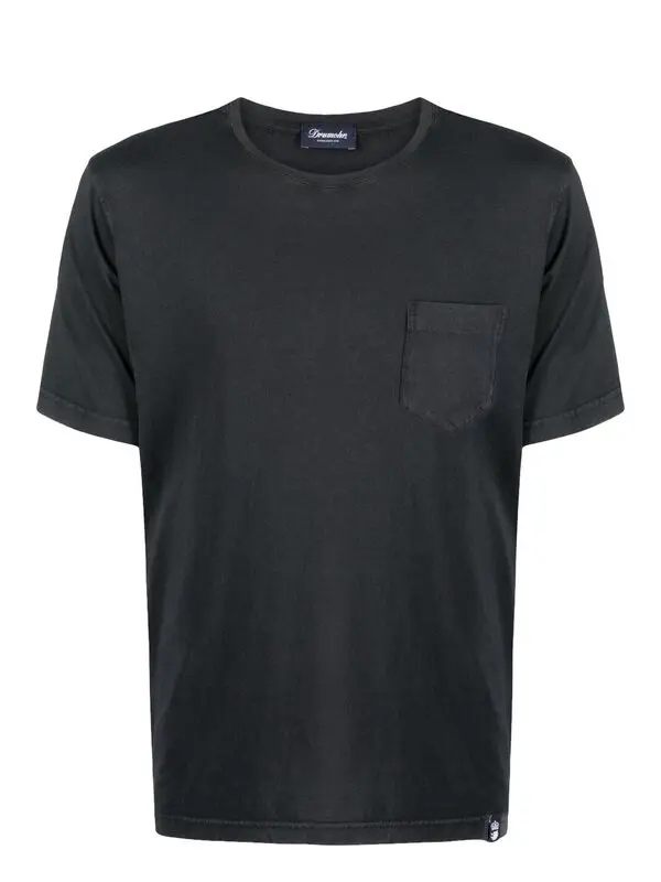 DRUMOHR Pocket-detail T-shirt - Black