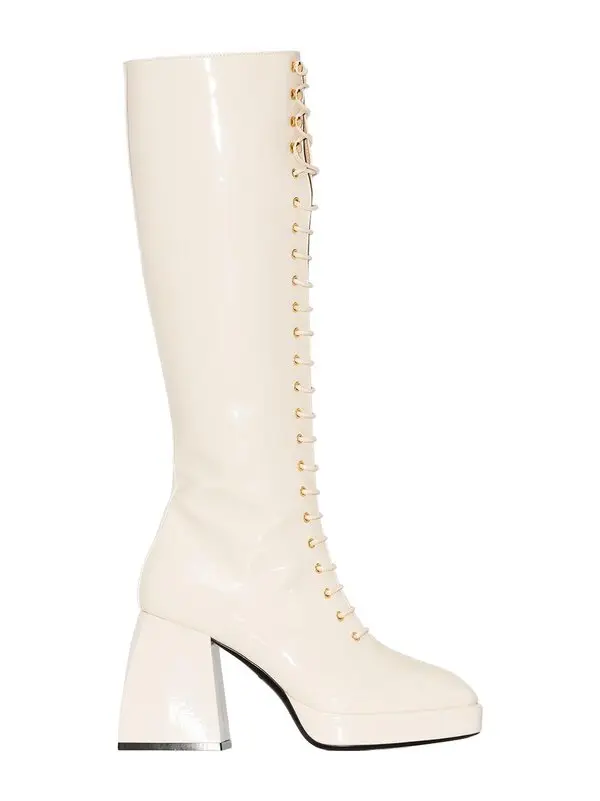 NODALETO Bulla Ward 85mm Knee-high Boots - Neutrals