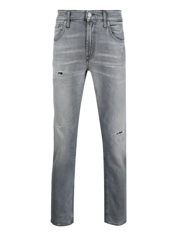 DEPARTMENT 5 Distressed Slim-leg Jeans - Grey