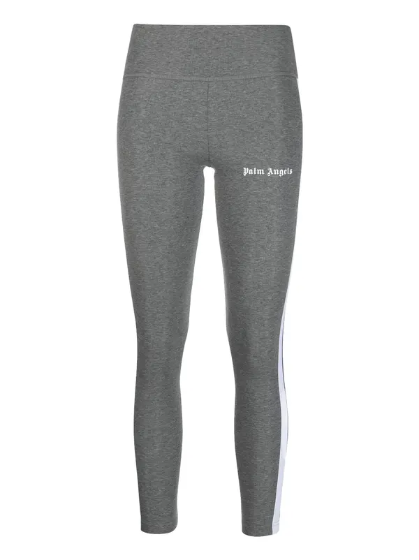 Palm Angels Side-stripe Performance Leggings - Grey
