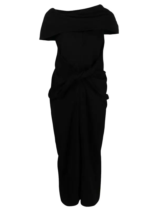 AMBUSH Asymmetric Mid-length Dress - Black