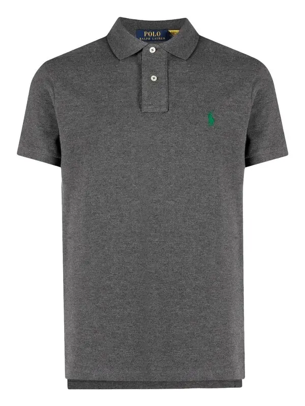 Polo Ralph Lauren Embroidered-logo Polo Shirt - Grey